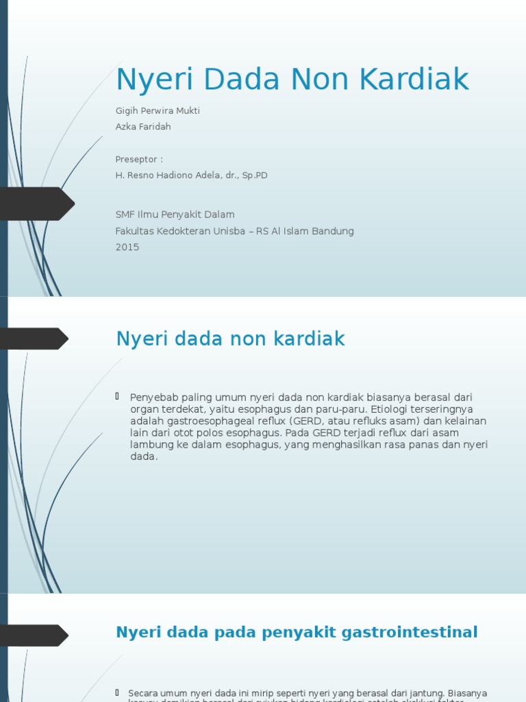 Nyeri Dada Non Kardiak | PDF