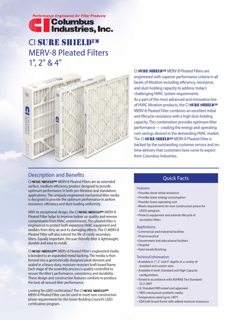 Pleated Air Filters: Make Your Surrounding Hygiene | PDF | Hvac ...