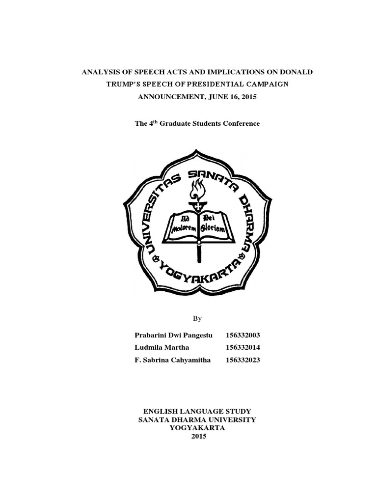 Flouting of Maxim in Donald Trump's Speech | PDF | Communication | Truth