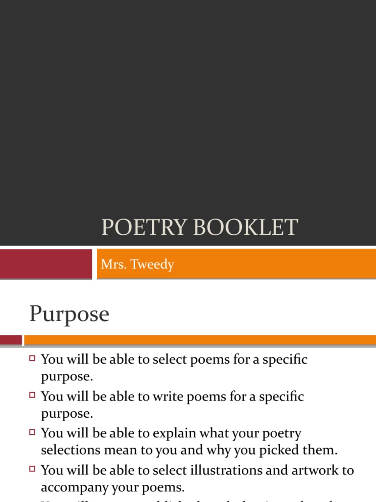 Create a Personalized Poetry Booklet | PDF | Art | Poetry
