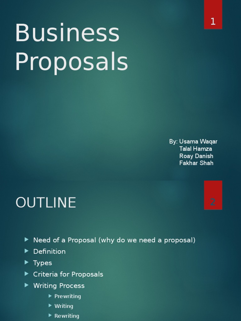 Business Proposals | PDF | Abstract (Summary) | Sales