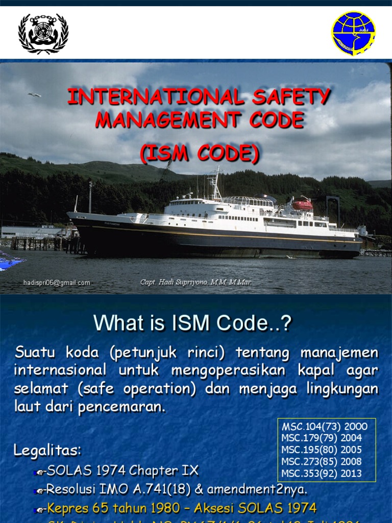 Introduction To ISM Code | PDF | Bisnis