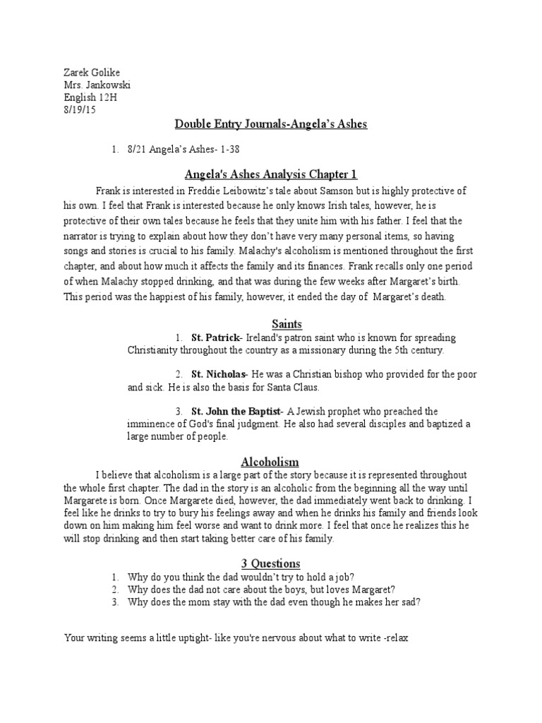 Doubleentryjournals Angelasashes | PDF | Religion And Belief