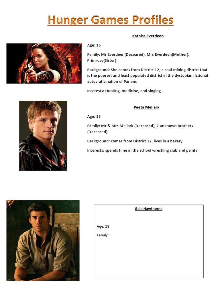 Hunger Games Profiles | PDF