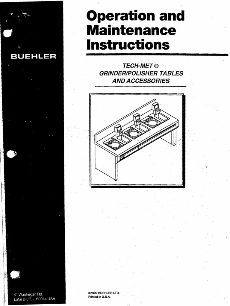 Buehler Tech Met | PDF | Sink | Cabinetry