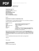 Sample Industrial Visit Letter | PDF | Career & Growth | Business