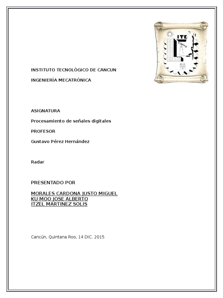Reporte Radar Arduino | PDF | Radar | Arduino