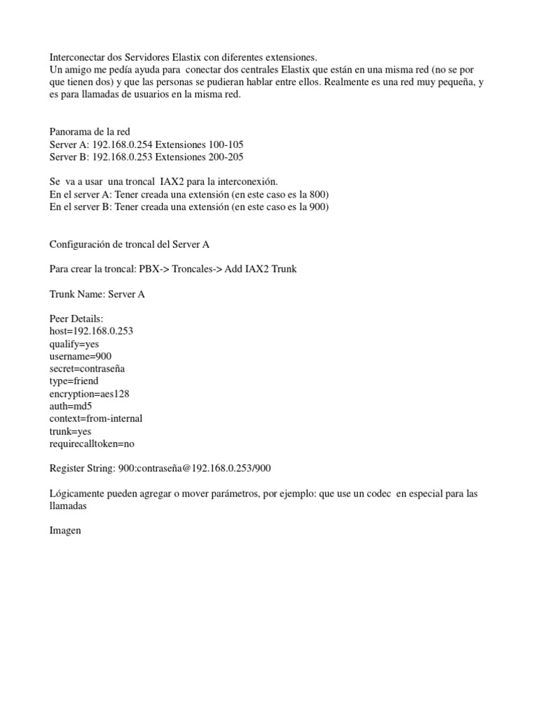 Configurar Dos Servidores Elastix Redundantes | PDF | Red de ...