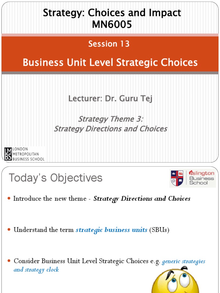Week 13.2 - Business Unit Level Strategy | Download Free PDF ...