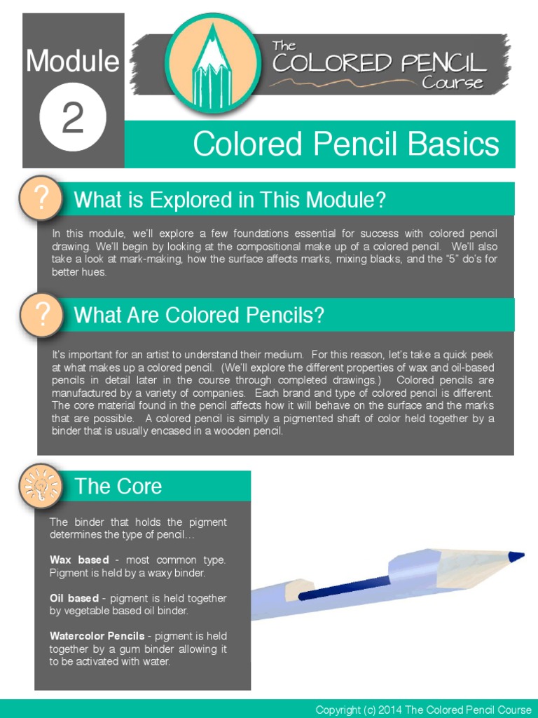 Colored Pencil Basics | PDF | Drawing | Pencil