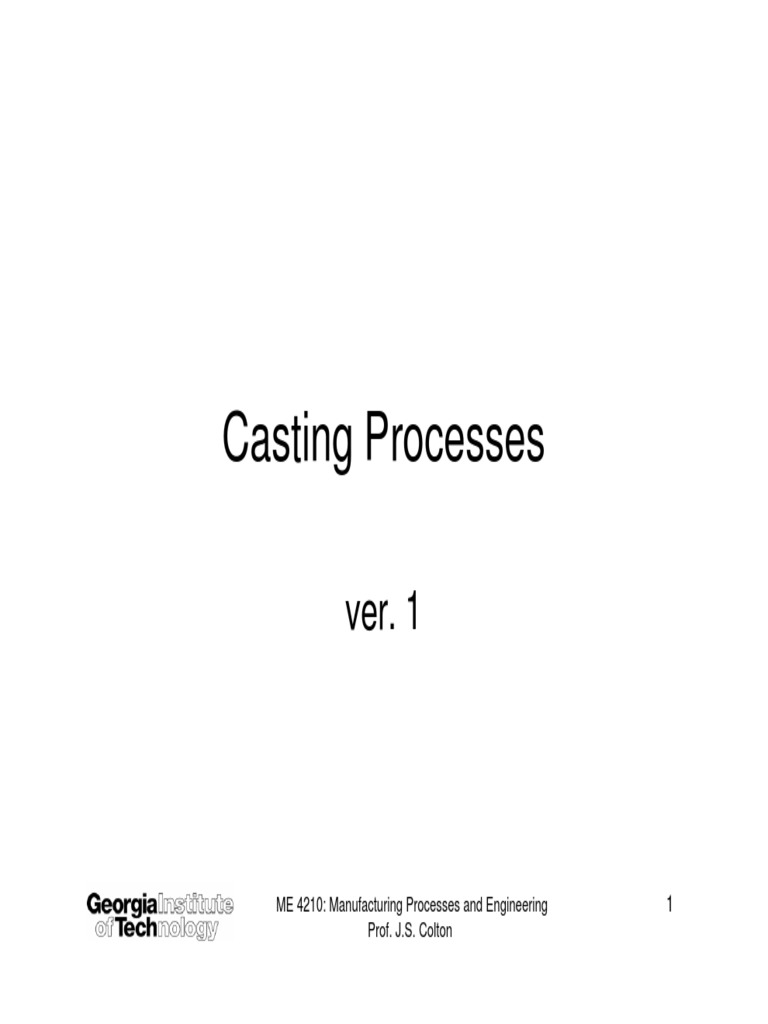 Casting Processes | PDF | Casting (Metalworking) | Furnace