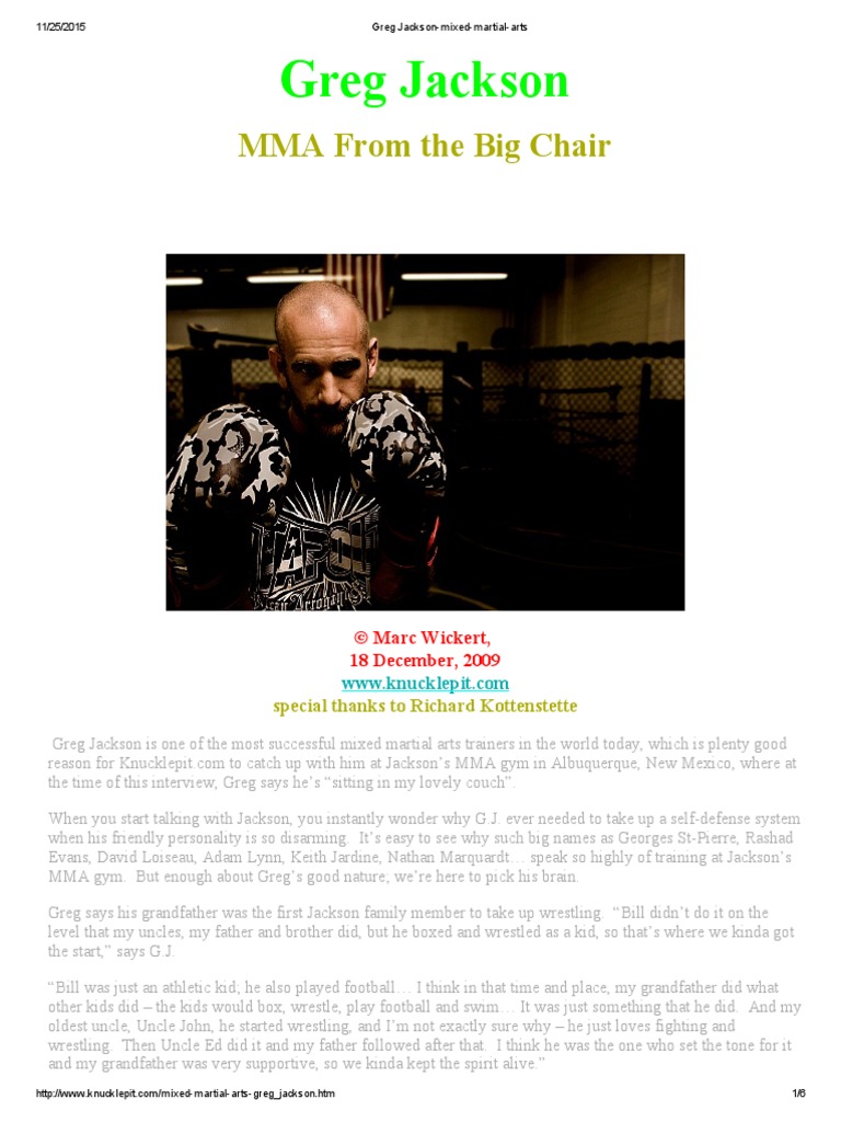 Greg Jackson Gaidojutsu Is A Combination of Judo Subs and Wrestling ...