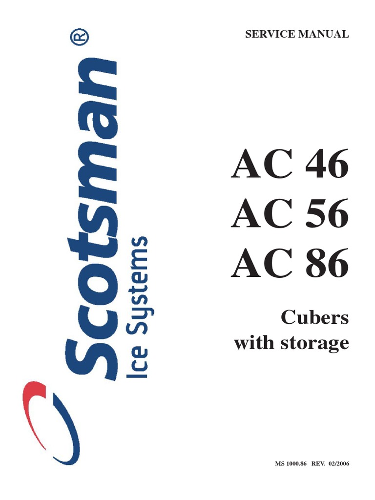 Scotsman AC 46 Service Manual | PDF | Thermostat | Ice