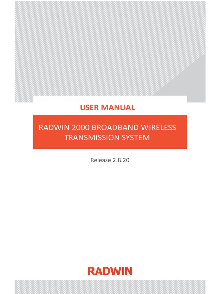 Manual Usuario Radwin 2000 | PDF | Proprietary Software | Electromagnetic Interference