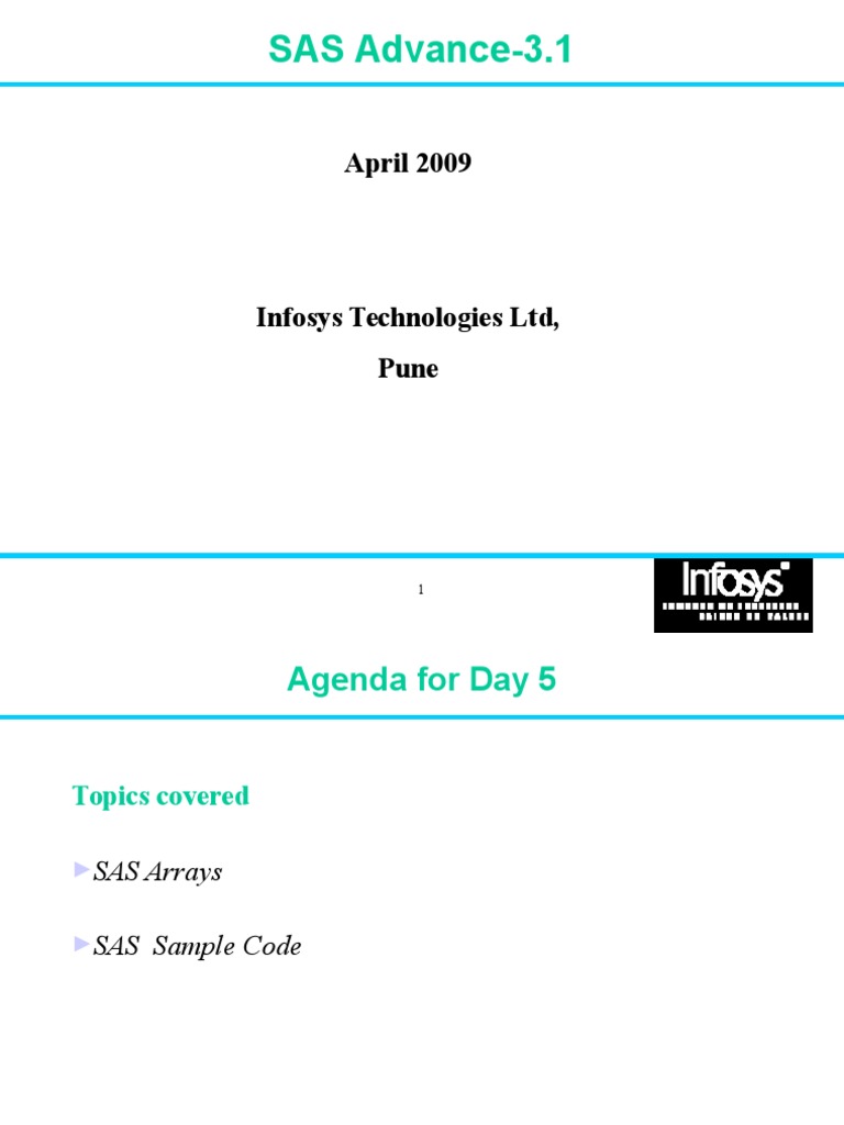 SAS Advance-3-1 | Download Free PDF | Array Data Type | Variable ...