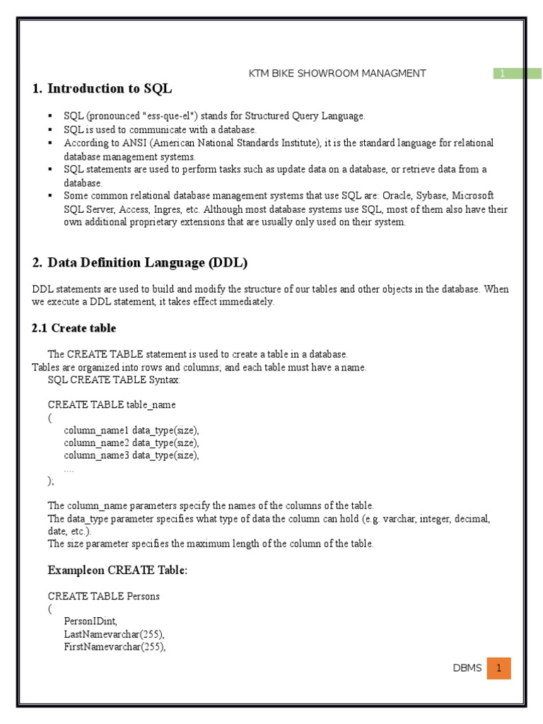KTM Bike Showroom Management | PDF | Sql | Databases