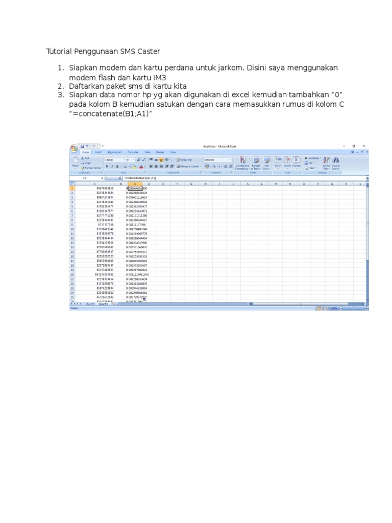 Tutorial Penggunaan SMS Caster | PDF