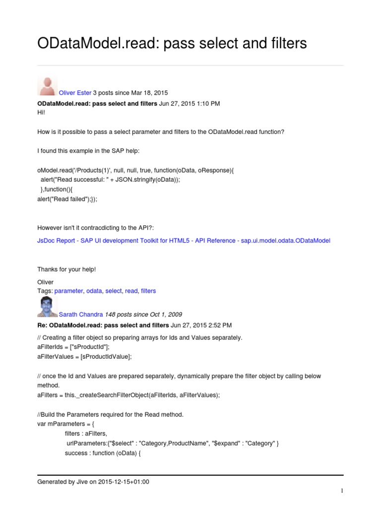 Sap Ui5 Filter With Expand Pdf Parameter Computer Programming Computer Programming 6083