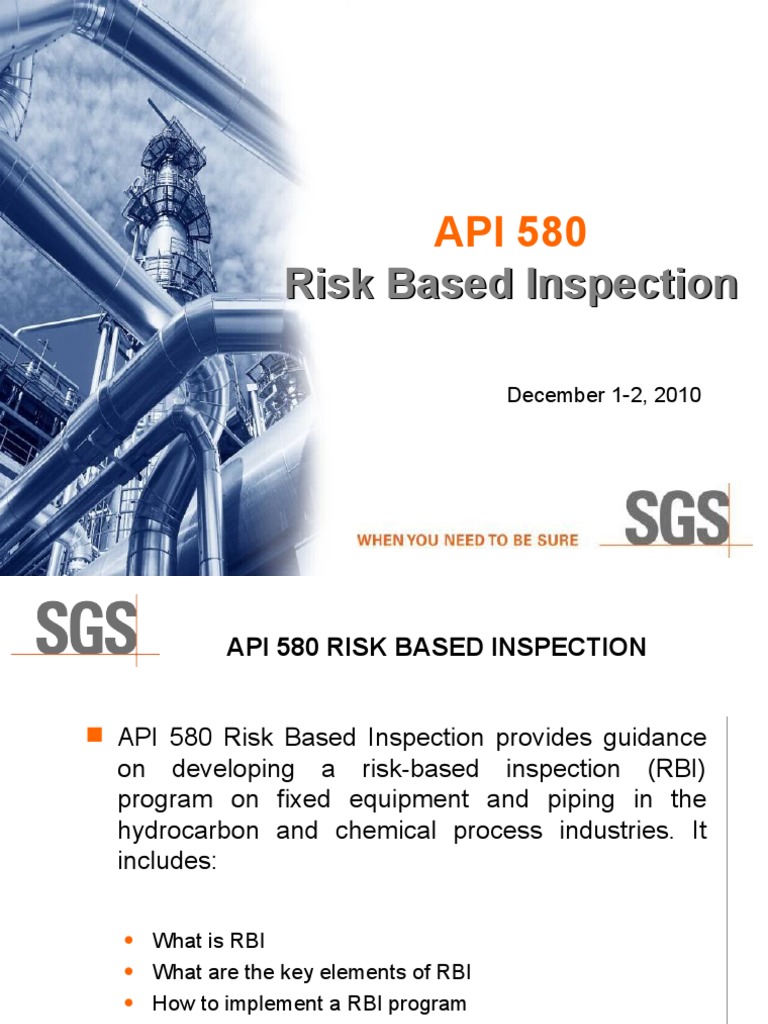 API 580 Training | PDF | Risk | Risk Management