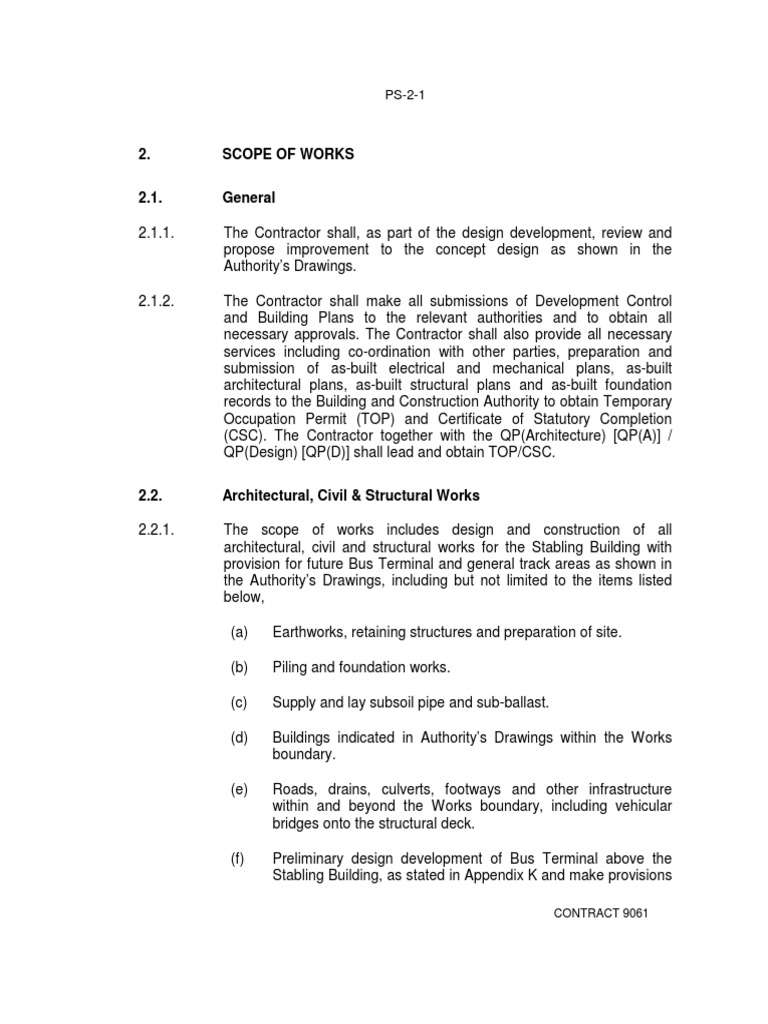 02 - C9061 Clause 02 Scope of Work | PDF | Building Information ...