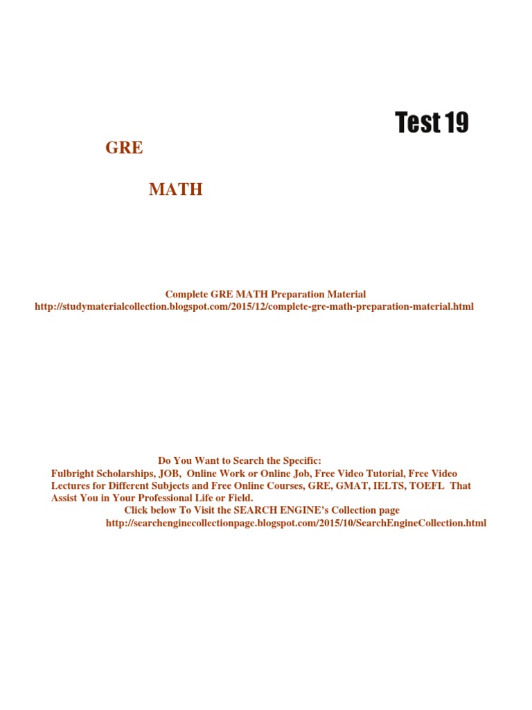 GRE Math Practice Test 19 | Triangle | Graduate Record Examinations