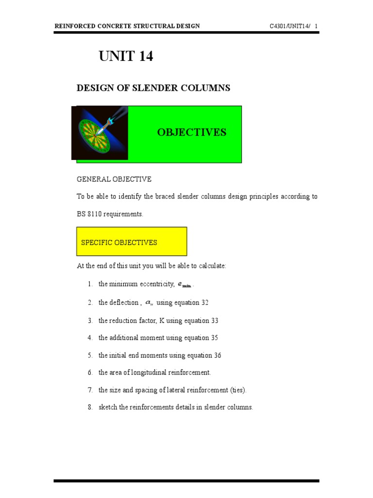 Reinforced Concrete Slender Column Design Principles | PDF | Column ...