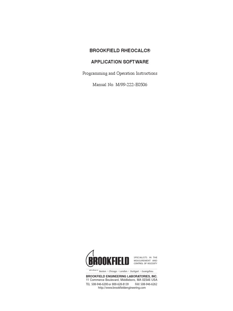 Rheocalc Manual | PDF | Viscosity | Shear Stress