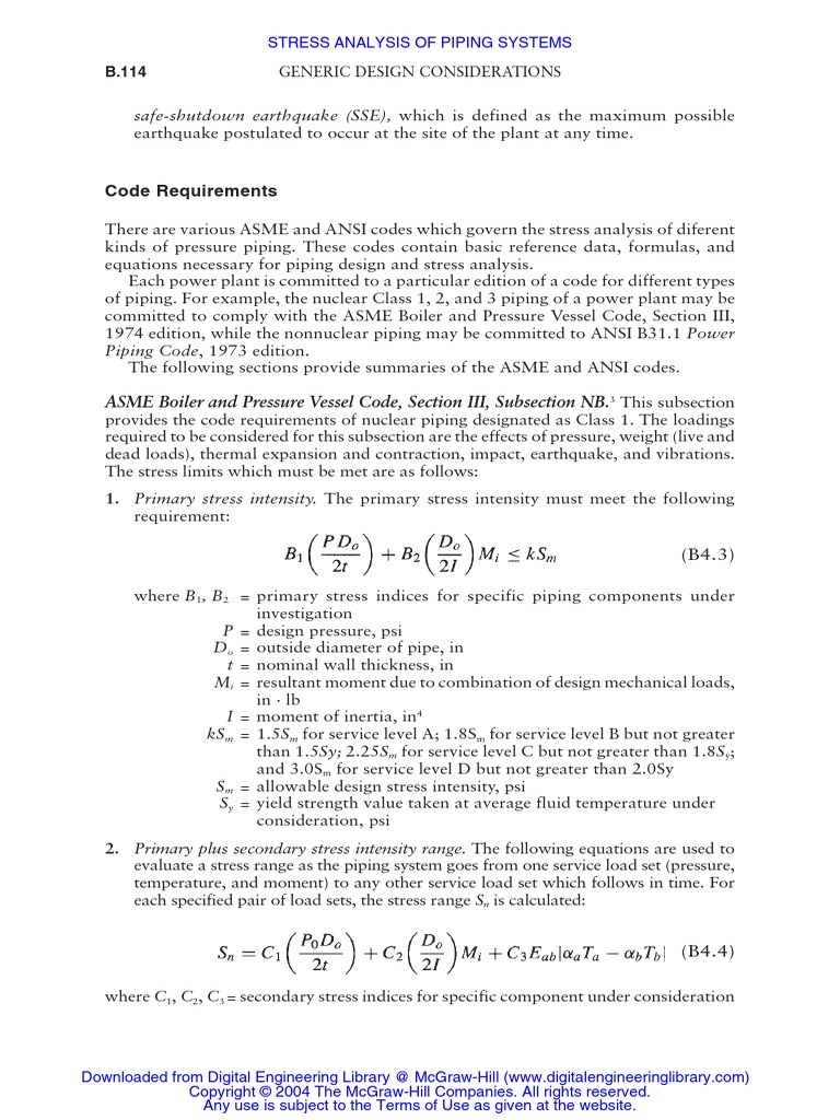 B4 Stress Analysis | PDF | Pipe (Fluid Conveyance) | Stress (Mechanics)