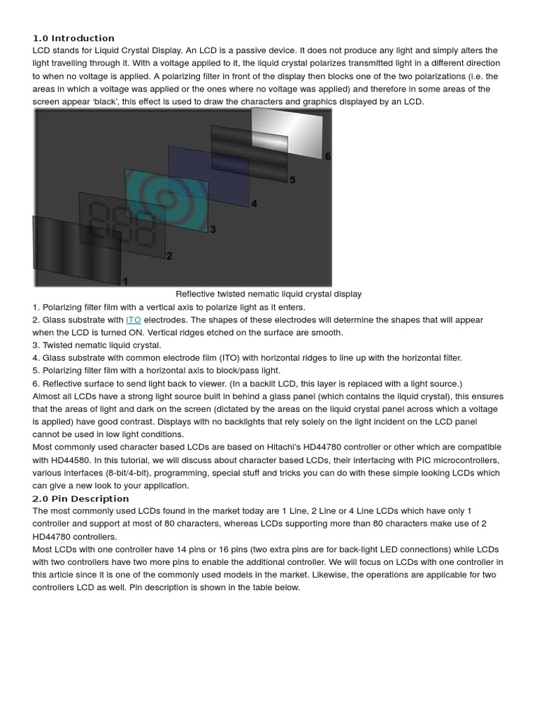 LCD Theory | PDF | Subroutine | Liquid Crystal Display