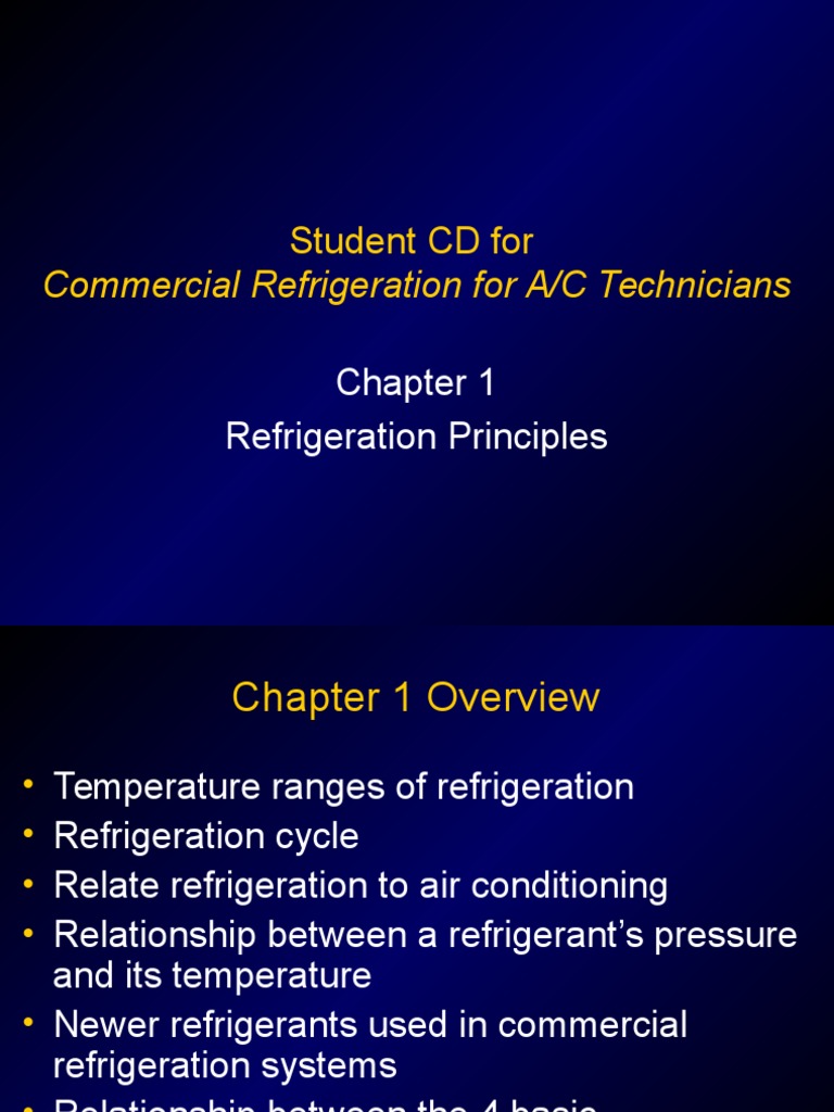 Chapter 01 - Refrigeration Principles | PDF | Air Conditioning ...