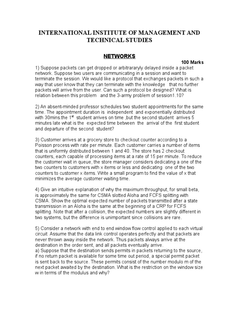 Networks | PDF | Network Packet | Communications Protocols