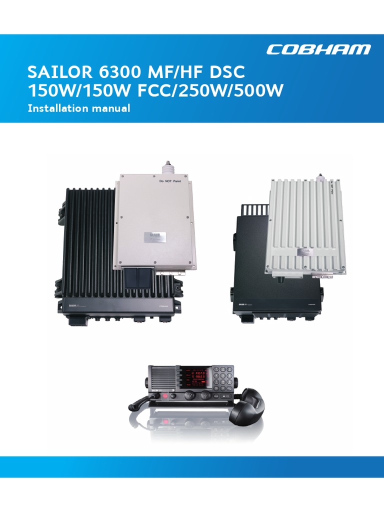 98-130890-d Installation Manual Sailor 6300 Mf-hf Dsc 150w-150w Fcc ...