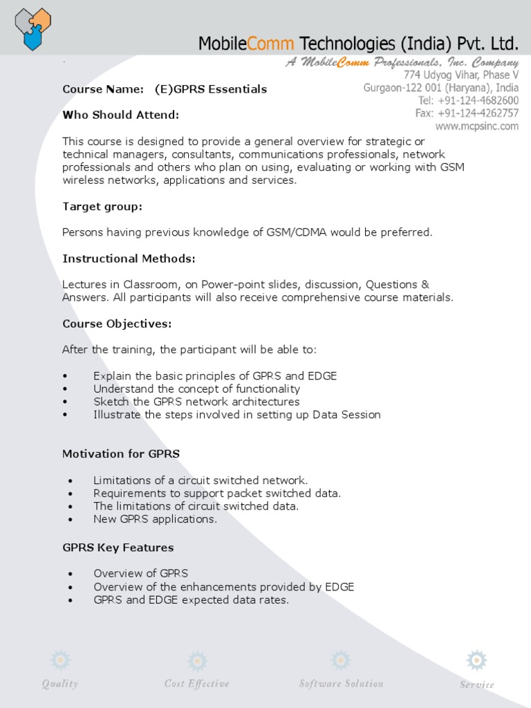 An Introduction to GPRS and EDGE Technologies: Explaining the ...