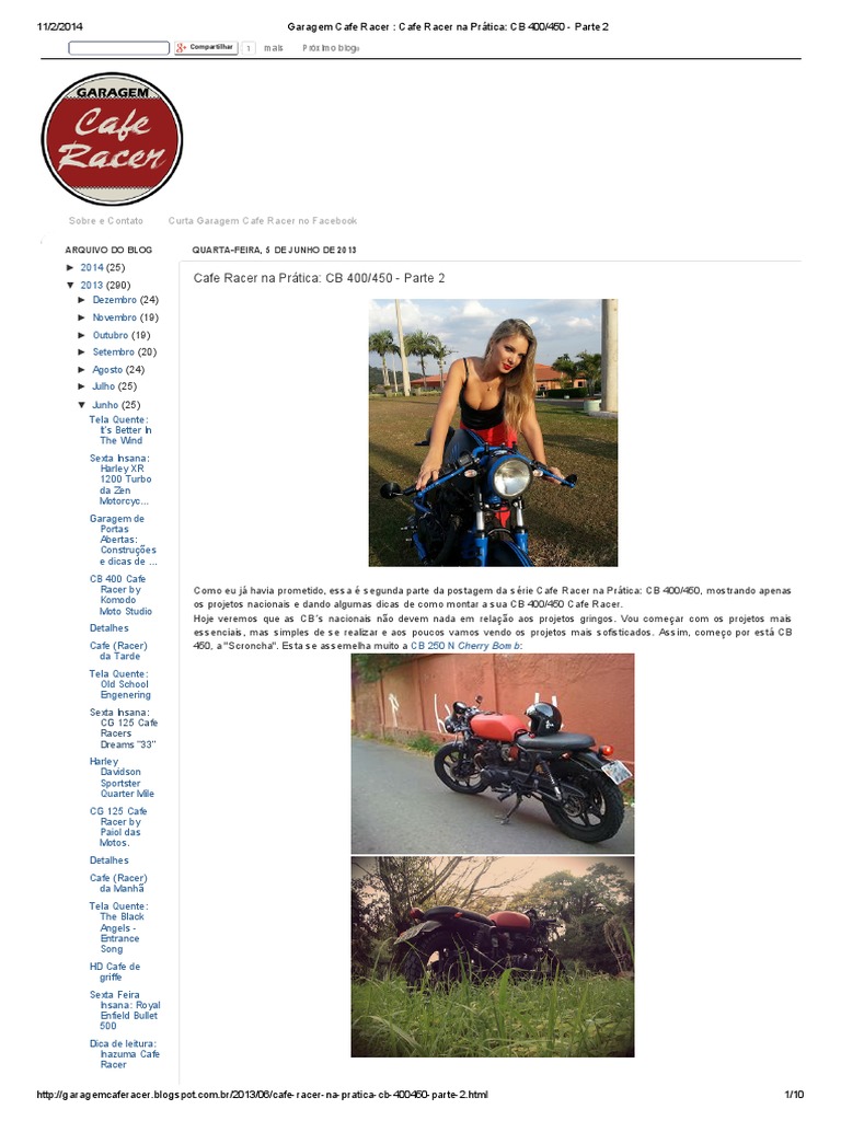 Montando sua CB 400/450 Cafe Racer | PDF | Motocicleta | Motociclismo