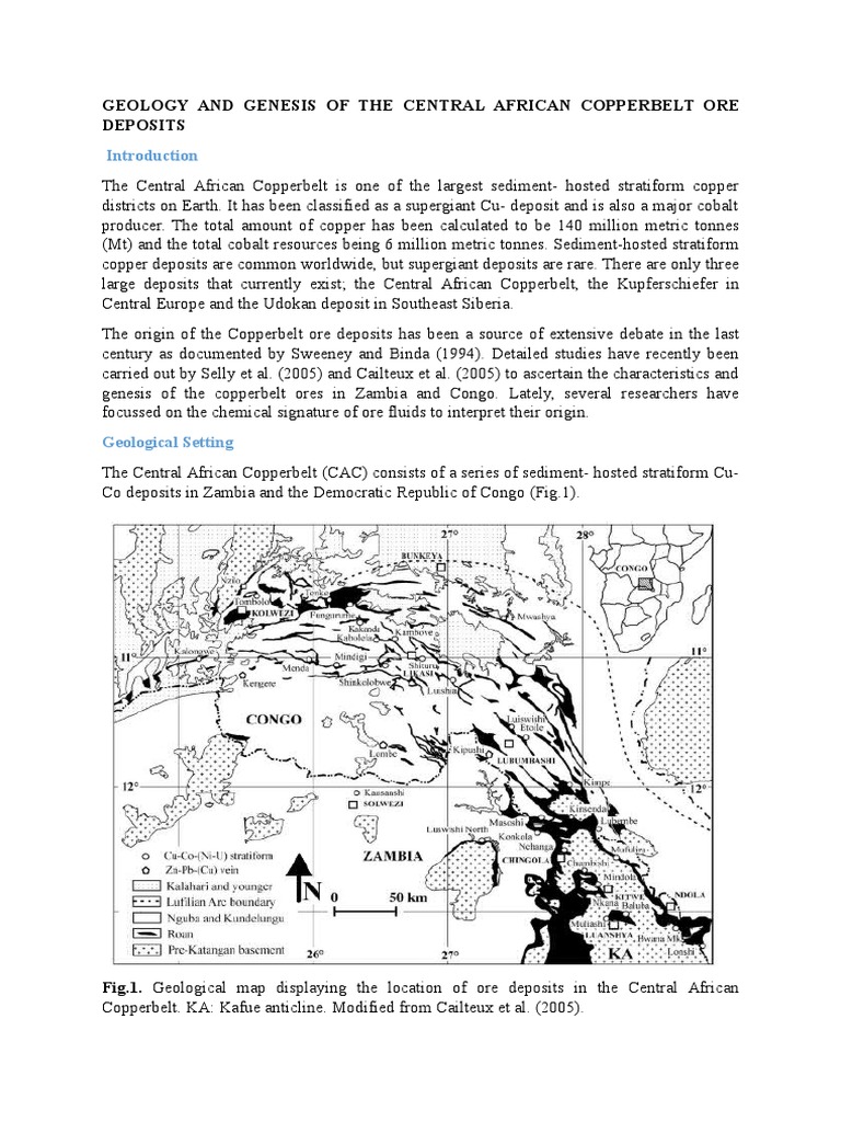 Geology And Genesis Of The Central African Copperbelt Ore Deposits Lecture 8 Notes Download 