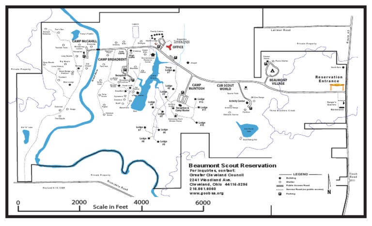 Beaumont Scout Reservation Map | PDF | Sports & Recreation | Travel