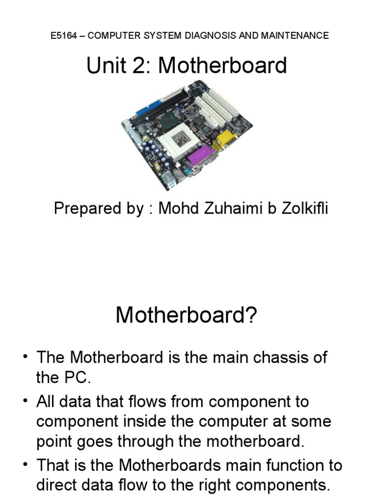 Chapter 2 Motherboard | PDF | Booting | Random Access Memory