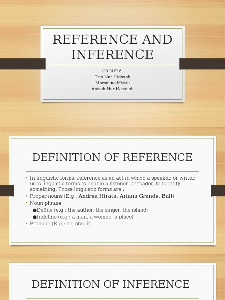Reference and Inference | PDF | Linguistic Morphology | Rules