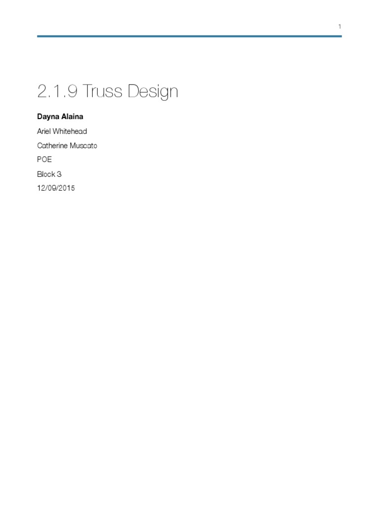 Truss Design | PDF | Truss | Computing And Information Technology