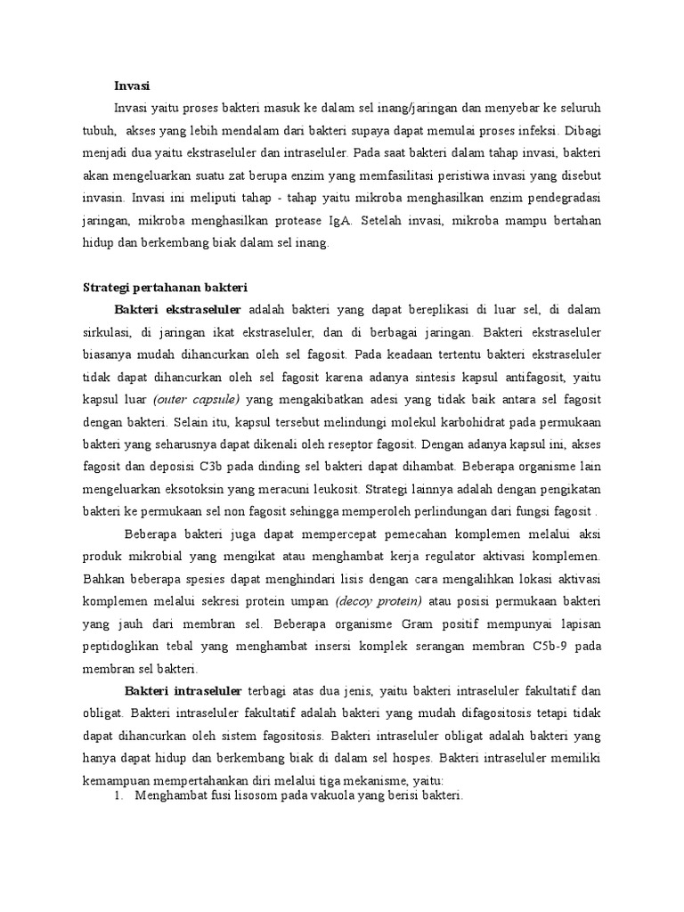 Invasi Bakteri | PDF | Kesehatan Holistik