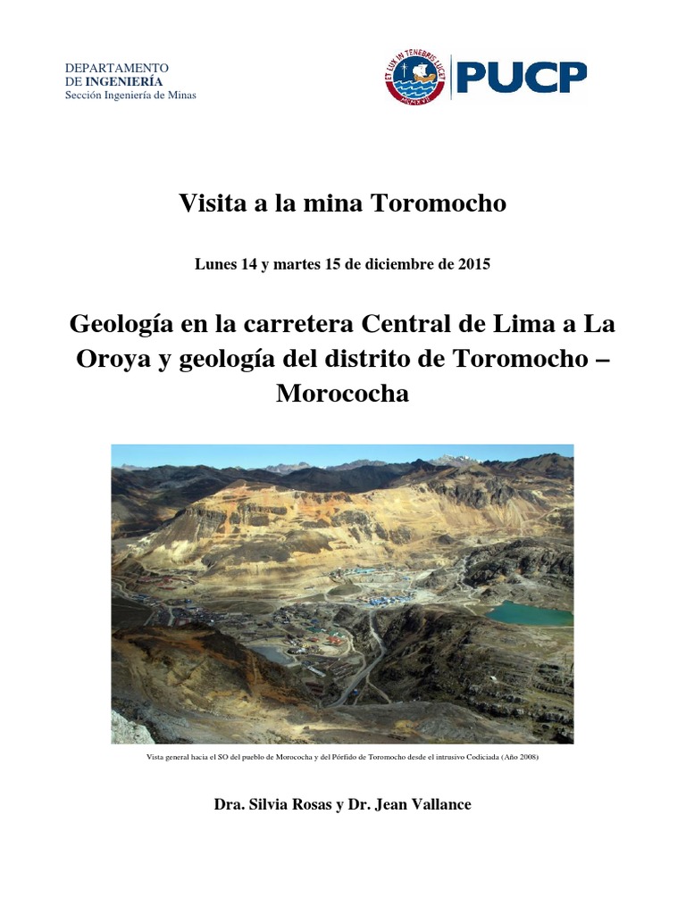 Geología Toromocho | PDF | Geología | Rocas