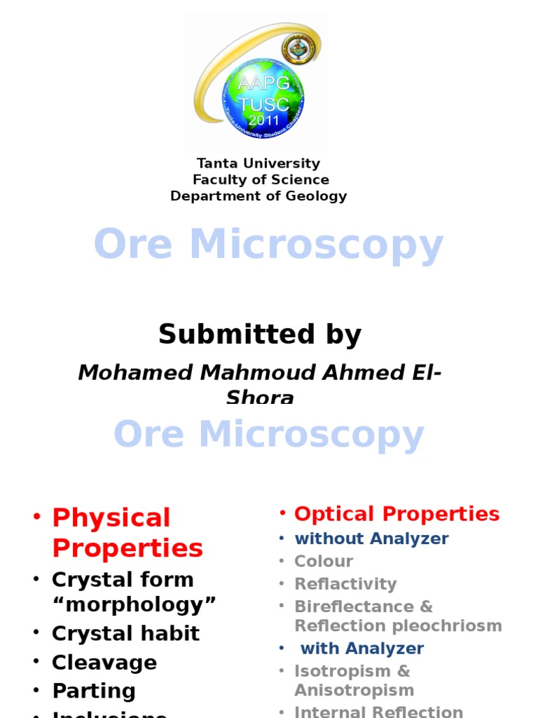 Ore Microscopy: Key Properties Explained | PDF | Iron | Minerals