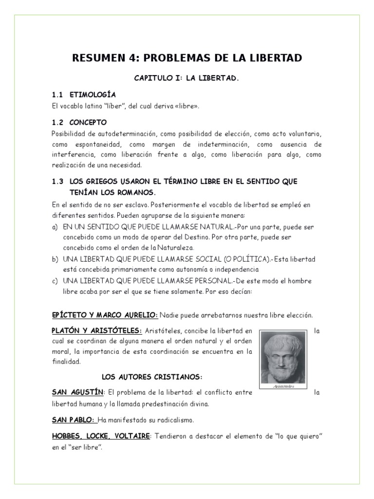 Problemas de La Libertad | PDF | Indeterminismo | Determinismo