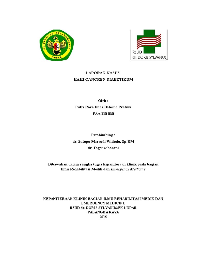 Laporan Kasus Sirs Gangren Diabetikum | PDF
