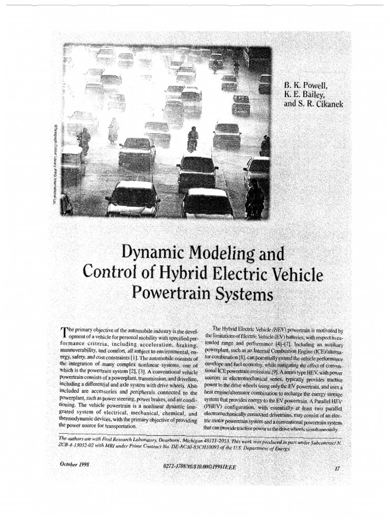 Hybrid Electric Vehicle Power Train | PDF | Transmission (Mechanics ...