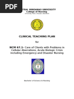 Sample Clinical Teaching Plan | PDF | Intensive Care Unit | Nursing