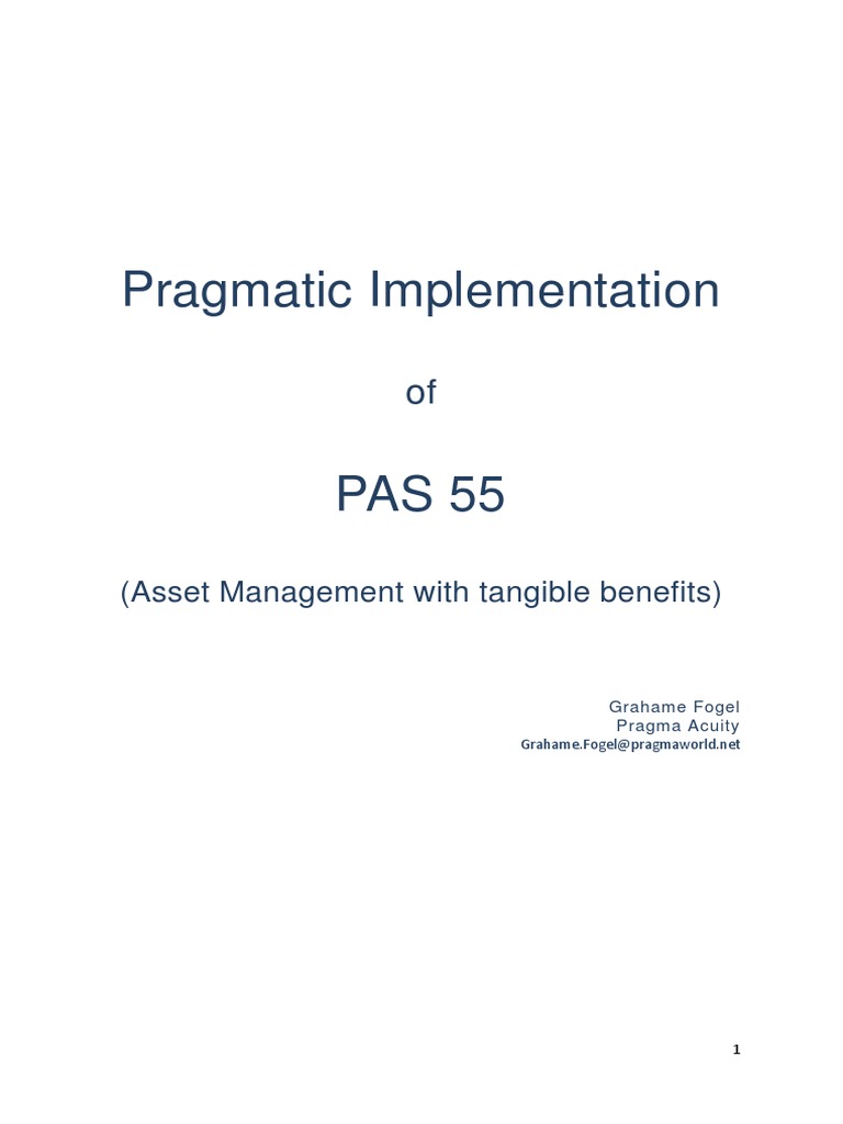 Pragmatic Guide to PAS 55 Implementation | PDF | Strategic Management ...