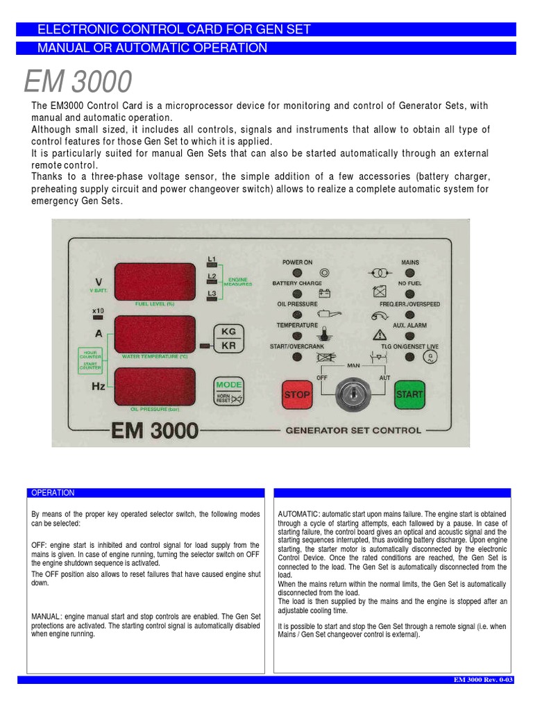 DC Em3000 | PDF | Mains Electricity | Switch