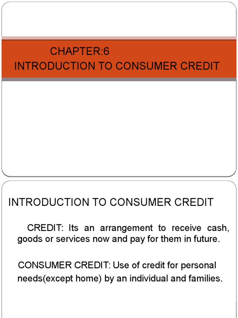 Chapter 6 Introduction To Consumer Credit | PDF | Debits And Credits ...