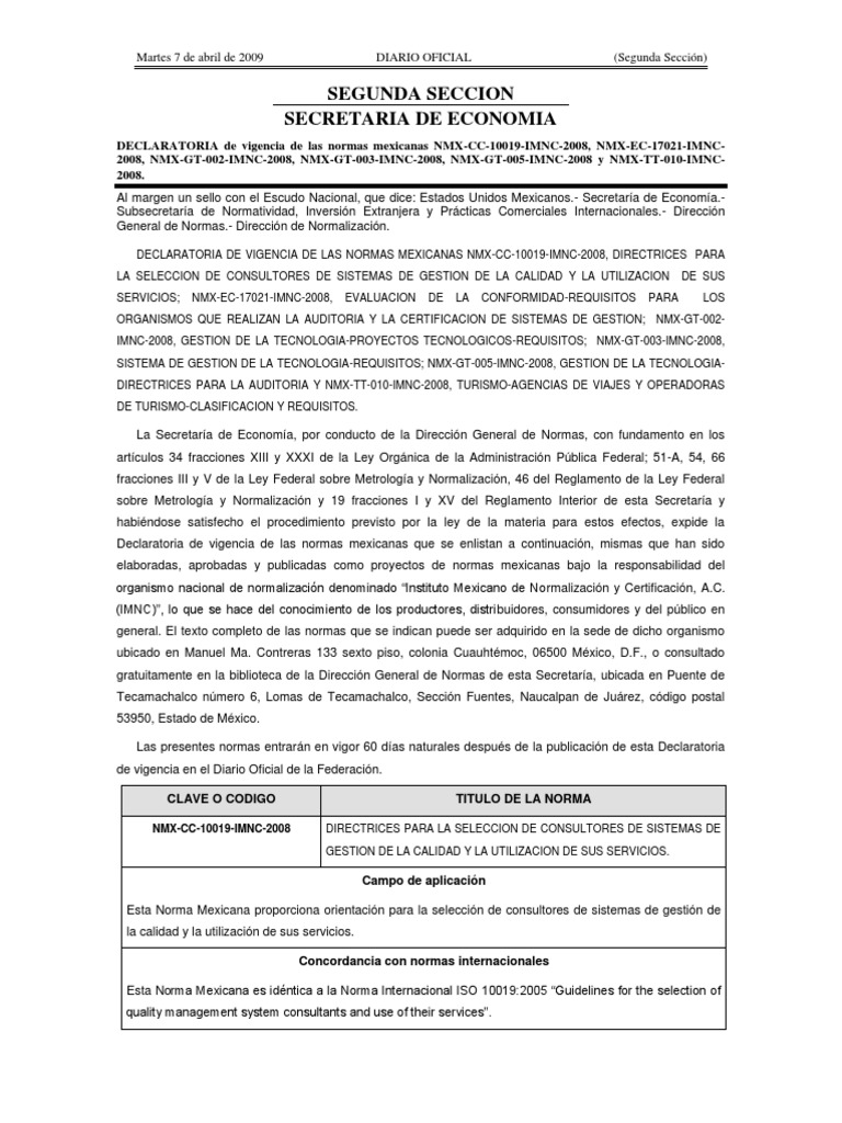 Norma Mexicana | PDF | México | Tratado de Libre Comercio Norteamericano